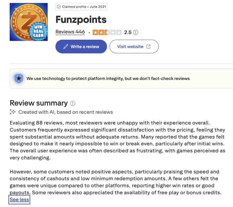 Funzpoints Casino Promo Code 2026 - Get $22.50 Bonus Free